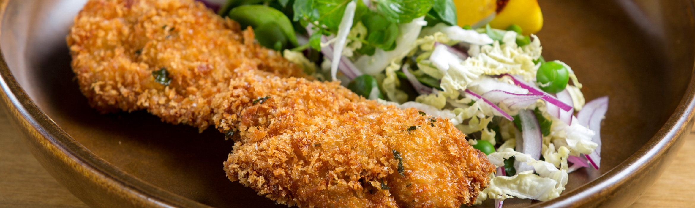 Duck Leg Schnitzel with Italian Coleslaw Recipe | Luv-a-Duck ...