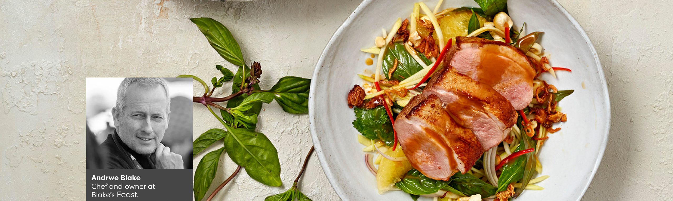 Grilled Duck Breast, green mango, pomelo & cashew salad, chilli ...