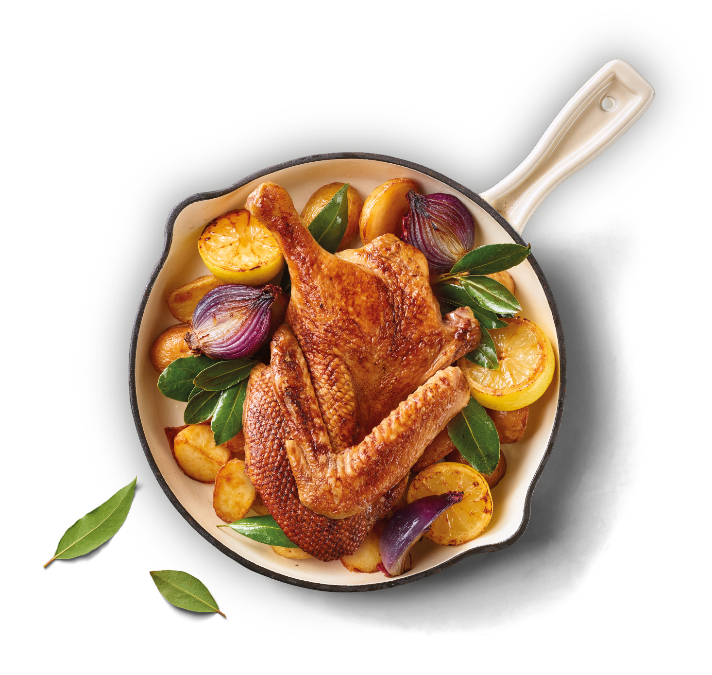 Roast Half Duck with Lemon, Potatoes & Bay Leaves Recipe | Luv-a-Duck ...