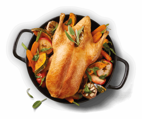 Whole Roast Duck with Seasonal Veg & Herbs Recipe | Luv-a-Duck ...