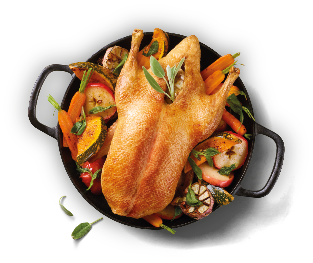 Whole Roast Duck with Seasonal Veg & Herbs Recipe | Luv-a-Duck ...